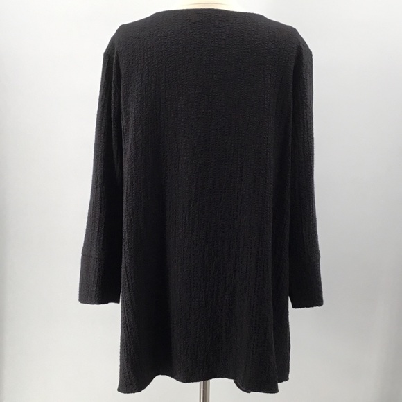 Toofan | Tops | Nwt Toofan Black Textured Tunic Top | Poshmark